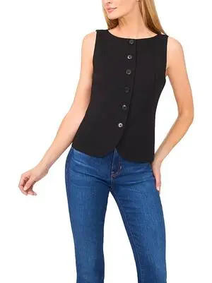 CECE DUPRAZ Boat Neck Vest - Rich Black