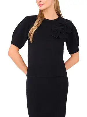 CECE DUPRAZ Ribbon Applique Sweater - Rich Black