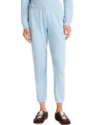 Aqua Avery Cropped Sweatpants - Stormy Blue