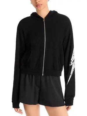 Aqua Mia Zip Hoodie - Black