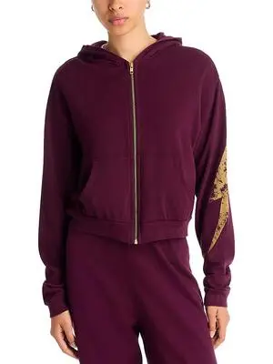 Aqua Mia Zip Hoodie - Cherry Lacquer