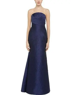Theia Harlow Strapless Gown - Midnight Fog
