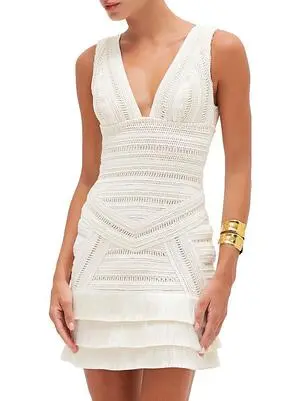 PatBO Radiant Mini Dress - Off White