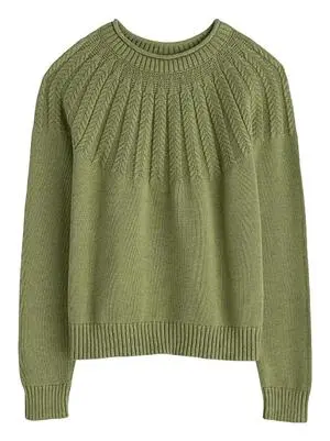 SEASALT CORNWALL Stone Chat Pullover Sweater Moss