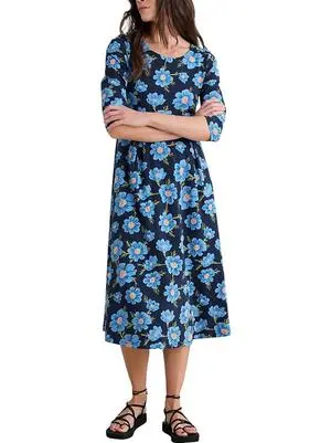 SEASALT CORNWALL Veronica Midi Dress - Climbing Cosmos Lagoon