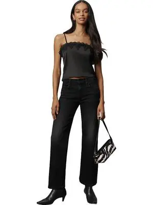 MOTHER The Rambler Mid-rise Flood Jeans - Spiked Hair Art Flair