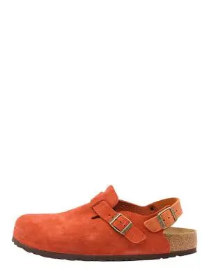 BIRKENSTOCK Tokio Suede Clogs - Rust Brown Suede
