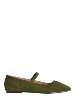 Madewell Greta Suede Ballet Flats - Loden