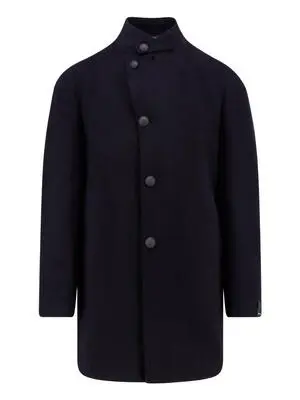 Tagliatore Gordon Wool And Cashmere Coat - Blue