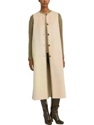 YVES SALOMON Double-sided Belted Gilet - Neutrals