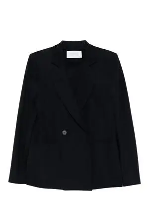 Harris Wharf London Double-breasted Blazer - Blue