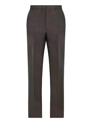 TOD'S Fine Wool Trousers - Brown