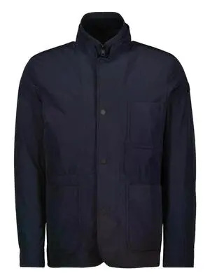 Moncler High-neck Buttoned Jacket - Blue