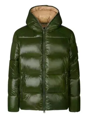 SAVE THE DUCK Hooded Puffer Jacket - Green