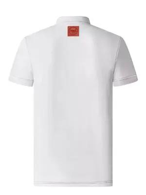 Shanghai Tang Tang Independence Embroidered-patch Polo Shirt - White
