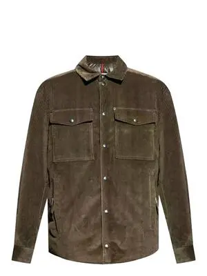 Moncler Corduroy Buttoned Jacket - Brown