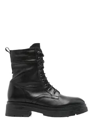 Marc O'polo Lace-up Leather Boots - Black