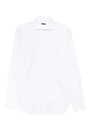 BARBA NAPOLI Long-sleeve Button-fastening Shirt - White