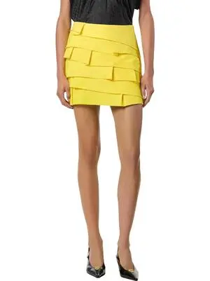 Versace Layered Ruffled Mini Skirt - Yellow