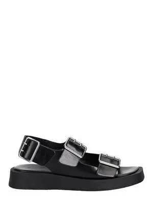 SUMMERY COPENHAGEN Buckle-detail Platform Sandals - Black