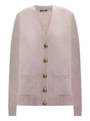Balmain Button Detailed Patch-pocket Cardigan - Neutrals