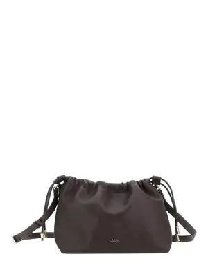 A.p.c. Adjustable-Strap Drawstring Shoulder Bag Brown