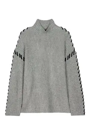 Rails Liam Ribbed Sweater - Grey