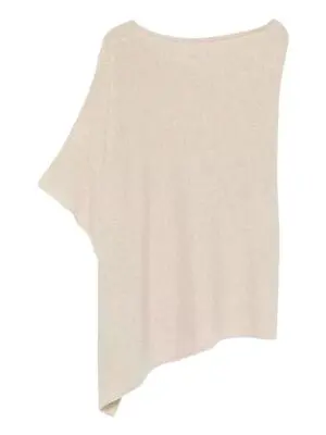 Eric Bompard Scoop-neck Poncho - Neutrals