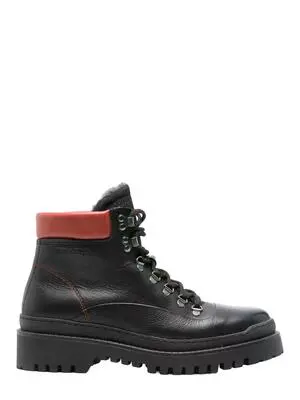 Marc O'polo Lace-up Leather Boots - Black