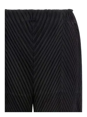 Issey Miyake Chevron-pleating Trousers - Black