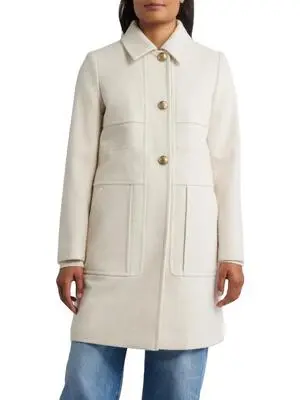 Sam Edelman Inset Waist Coat Modern Ivory
