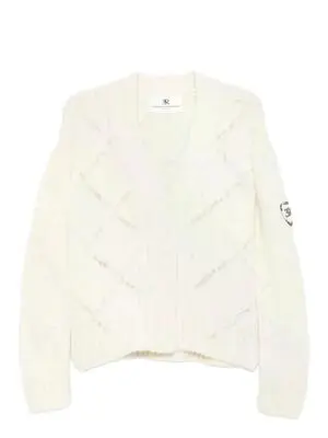 Ermanno Scervino Button-front Cable-knit Cardigan - Neutrals