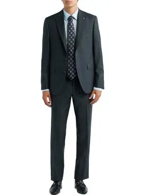JACK VICTOR Esprit Mélange Wool Suit - Dark Olive