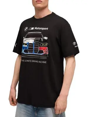 PUMA Bmw Cotton Graphic T-shirt - Puma Black