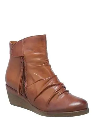 Miz Mooz Mayleen Wedge Bootie - Brandy Antique