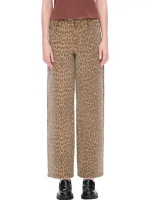 BAYEAS High-waist Print Straight Leg Jeans - Leopard