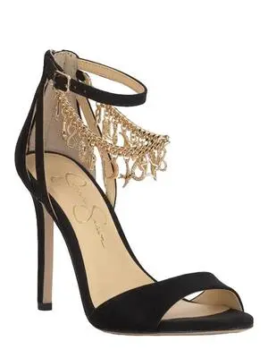 Jessica Simpson Chain Ankle Strap Sandal - Black Supmcs