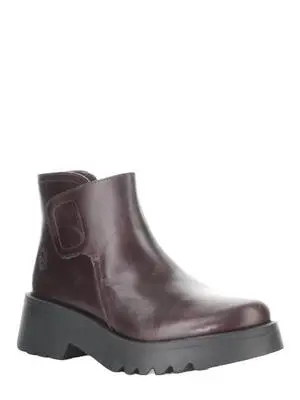 Fly London Platform Wedge Bootie - Wine