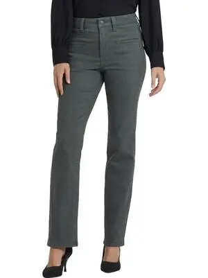 NYDJ Marilyn High Waist Utility Pocket Jeans True Olive