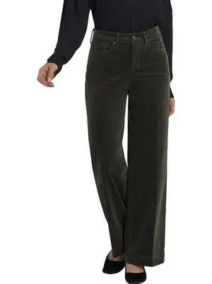NYDJ Teresa Wide Leg Corduroy Pants - Vine Leaf