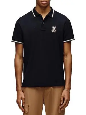 Psycho Bunny Wade Pima Cotton Piqué Polo Black
