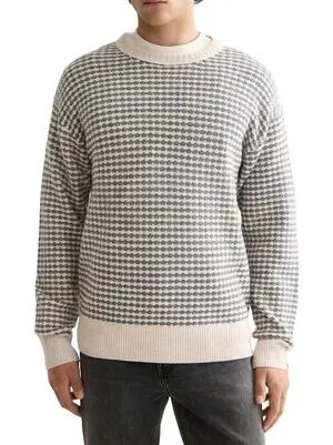 Scotch & Soda Mélange Chenille Crewneck Sweater - Grey Melange/eggnog