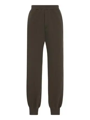 THE ROW Navo Cotton-cashmere Sweatpants - Brown