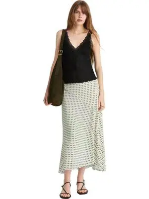 MADEWELL Side-Slit Printed Midi Skirt