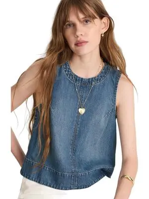 Madewell Boxy Denim Shell Top - Mosby Wash
