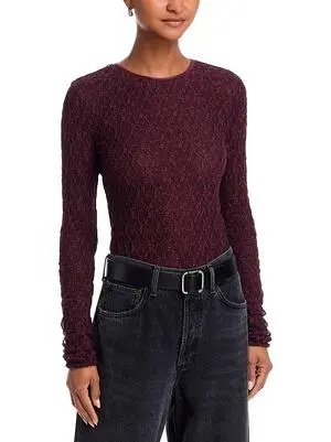 Rag & Bone Ellie Lace Long Sleeve Tee - Bord