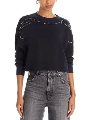 Rag & Bone Studded Sweatshirt - Black