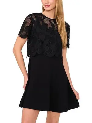 Ted Baker London Crepe Mini Dress - Rich Black