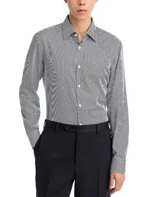 BOSS Hank Slim Fit Button-front Shirt - Dark Blue