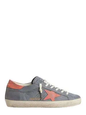 GOLDEN GOOSE Super-Star Graphic Sneakers Light Blue